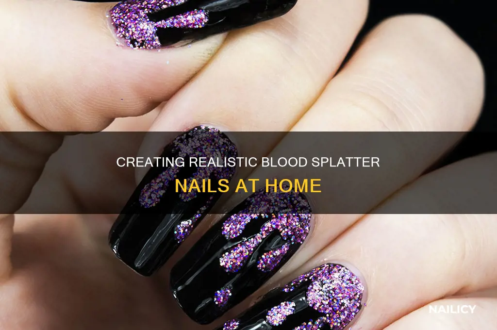 Creating Realistic Blood Splatter Nails At Home | Nailicy