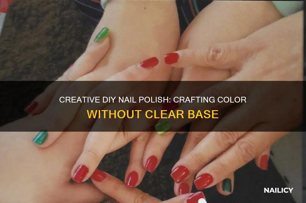Creative Diy Nail Polish: Crafting Color Without Clear Base | Nailicy