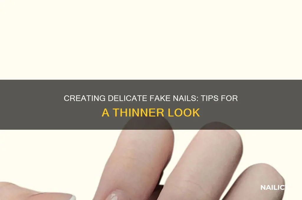 Creating Delicate Fake Nails: Tips For A Thinner Look | Nailicy
