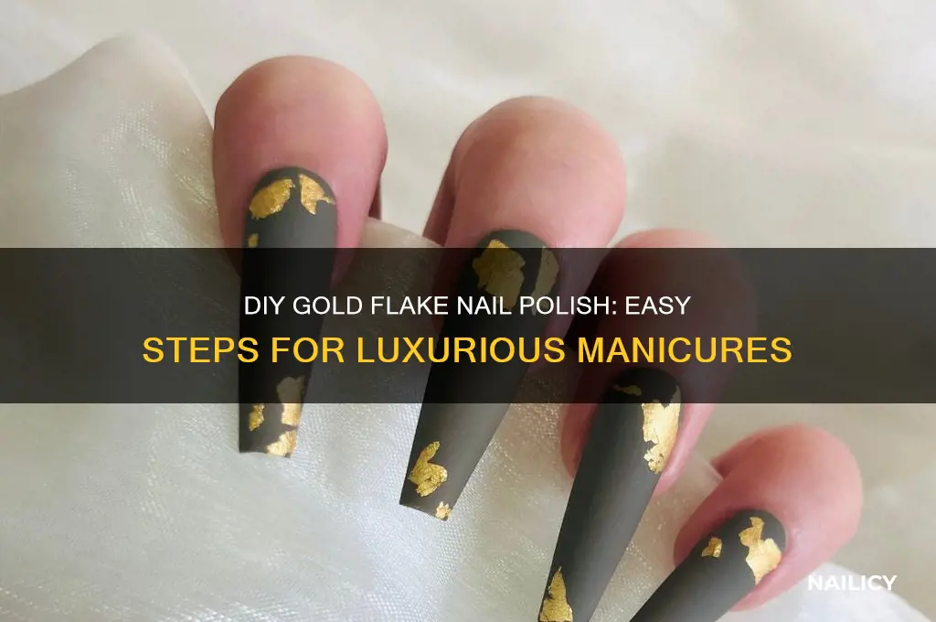 Diy Gold Flake Nail Polish: Easy Steps For Luxurious Manicures | Nailicy