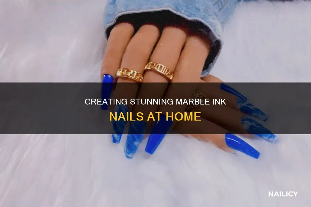 Creating Stunning Marble Ink Nails At Home | Nailicy