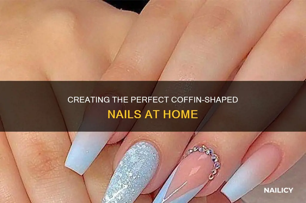 Creating The Perfect Coffin-Shaped Nails At Home | Nailicy