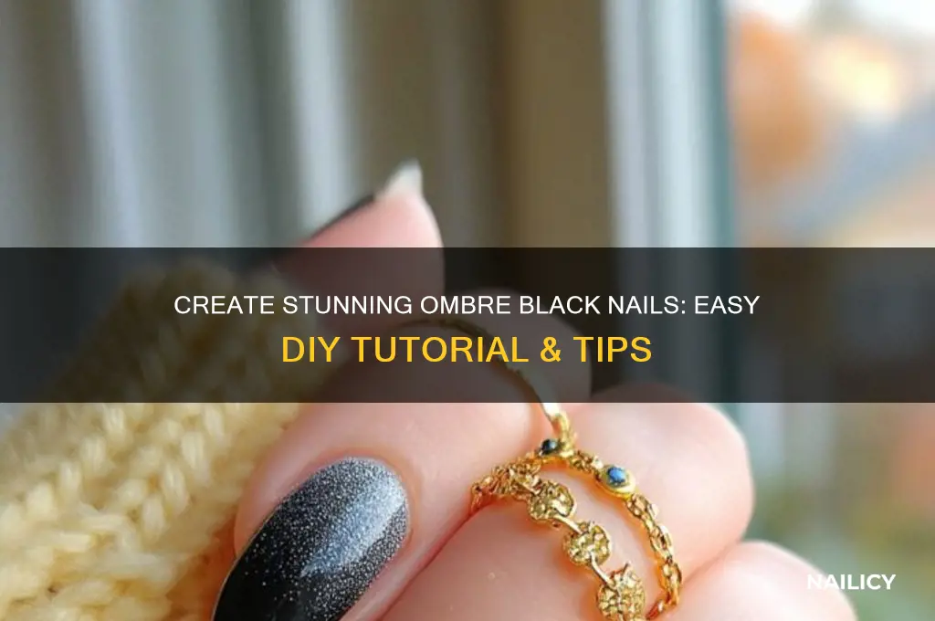 Create Stunning Ombre Black Nails: Easy Diy Tutorial & Tips | Nailicy