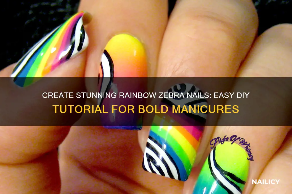 Create Stunning Rainbow Zebra Nails: Easy Diy Tutorial For Bold ...