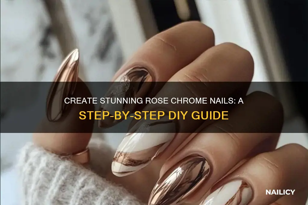 Create Stunning Rose Chrome Nails: A Step-By-Step Diy Guide | Nailicy