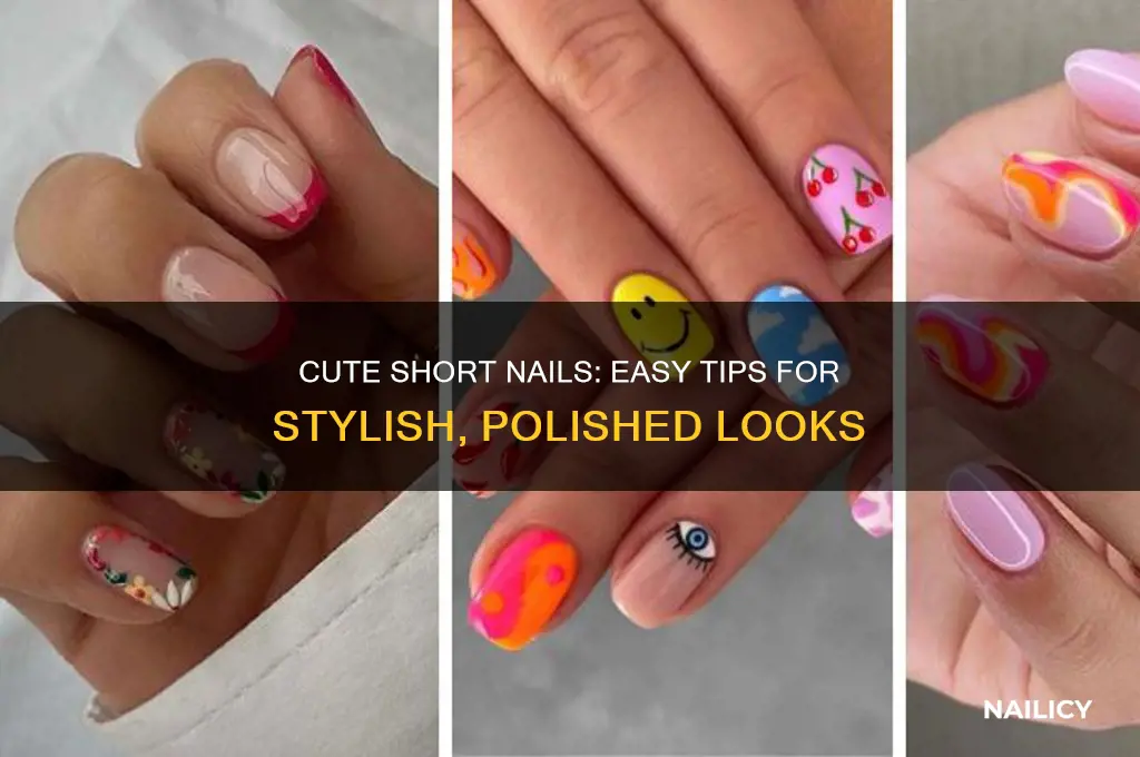Cute Short Nails: Easy Tips For Stylish, Polished Looks | Nailicy