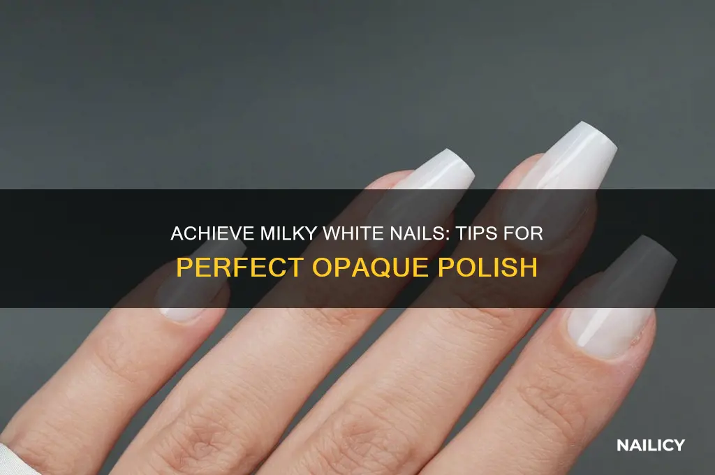 Achieve Milky White Nails: Tips For Perfect Opaque Polish | Nailicy