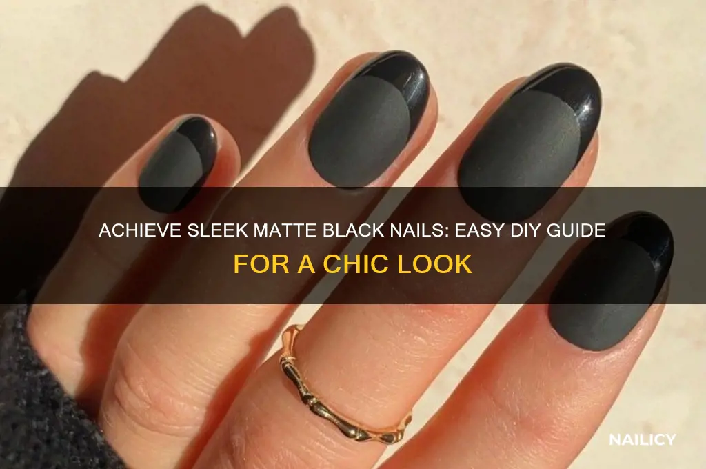 Achieve Sleek Matte Black Nails: Easy Diy Guide For A Chic Look | Nailicy