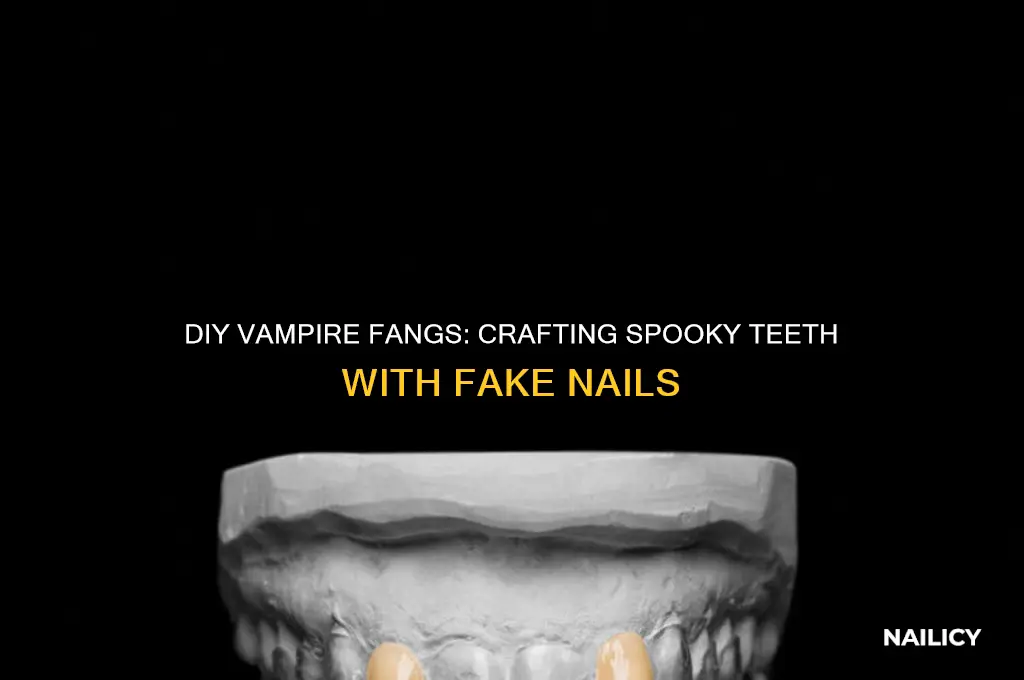 Diy Vampire Fangs: Crafting Spooky Teeth With Fake Nails | Nailicy