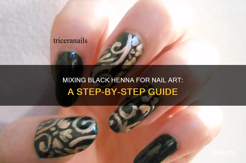 Mixing Black Henna For Nail Art: A Step-By-Step Guide | Nailicy