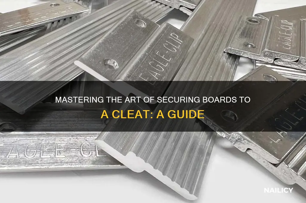 Mastering The Art Of Securing Boards To A Cleat: A Guide | Nailicy