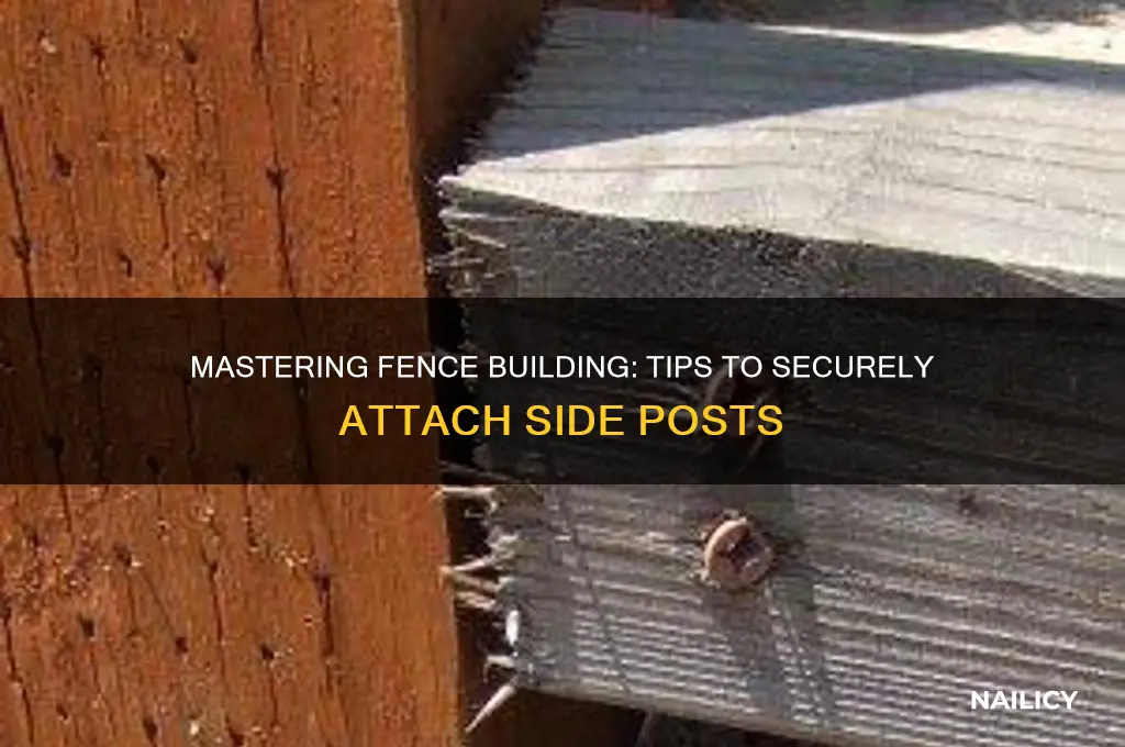 Mastering Fence Building: Tips To Securely Attach Side Posts | Nailicy