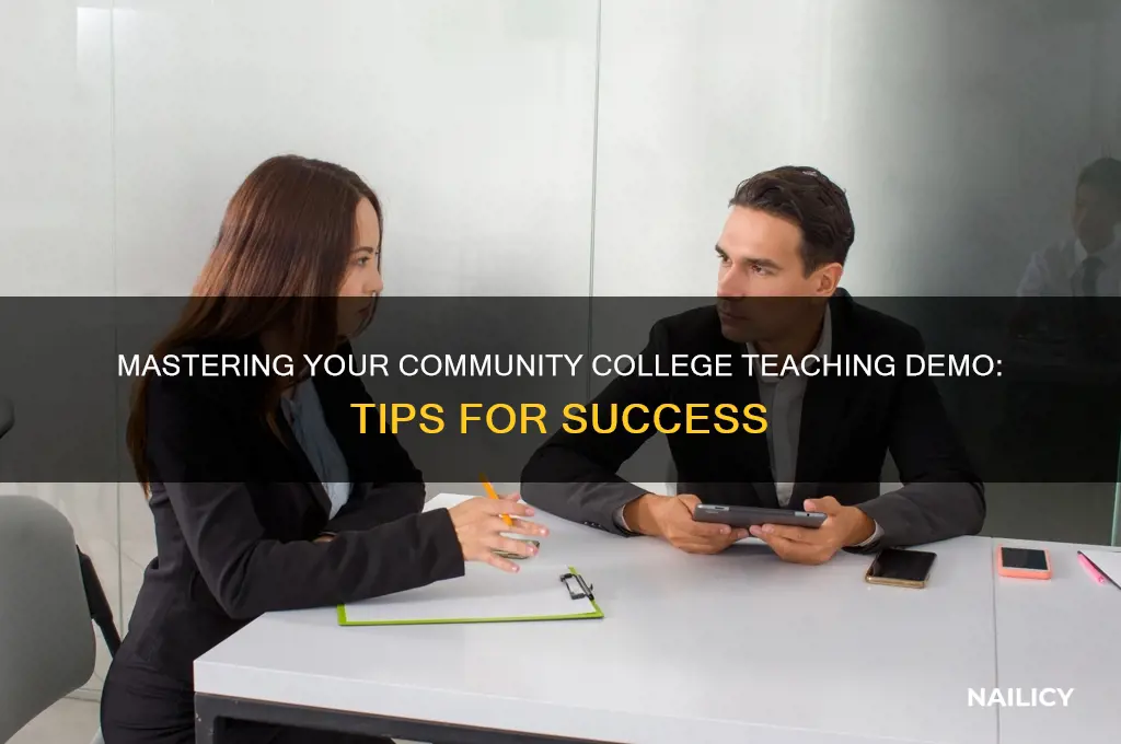 Mastering Your Community College Teaching Demo: Tips For Success | Nailicy