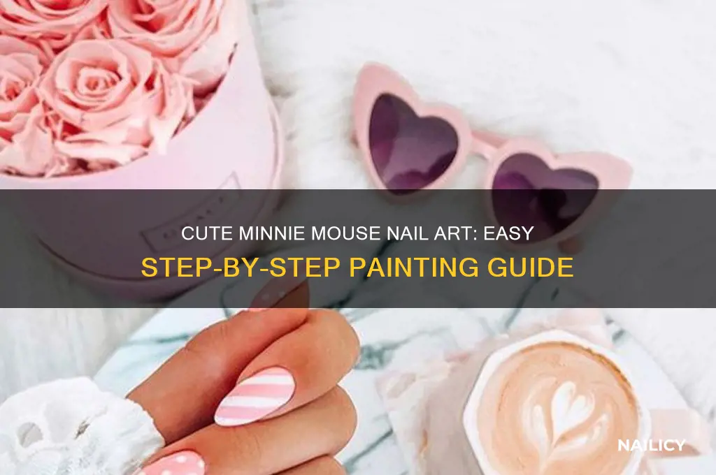 Cute Minnie Mouse Nail Art: Easy Step-By-Step Painting Guide | Nailicy
