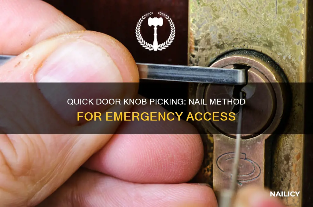 Quick Door Knob Picking: Nail Method For Emergency Access | Nailicy