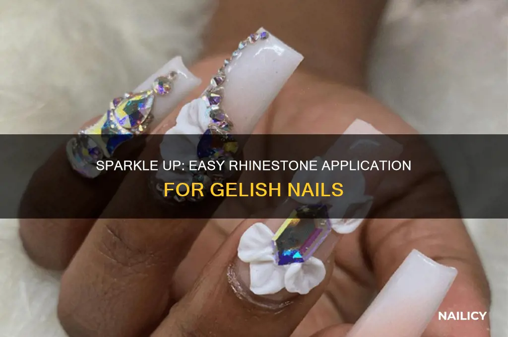 Sparkle Up: Easy Rhinestone Application For Gelish Nails | Nailicy