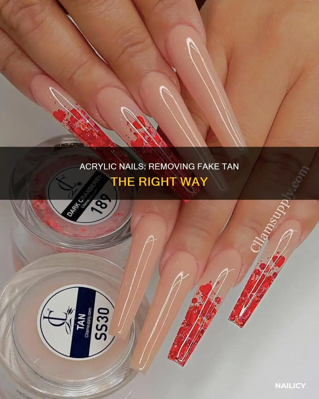 Acrylic Nails: Removing Fake Tan The Right Way | Nailicy