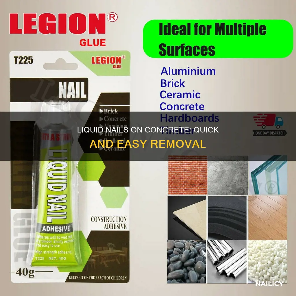 Liquid Nails On Concrete: Quick And Easy Removal | Nailicy