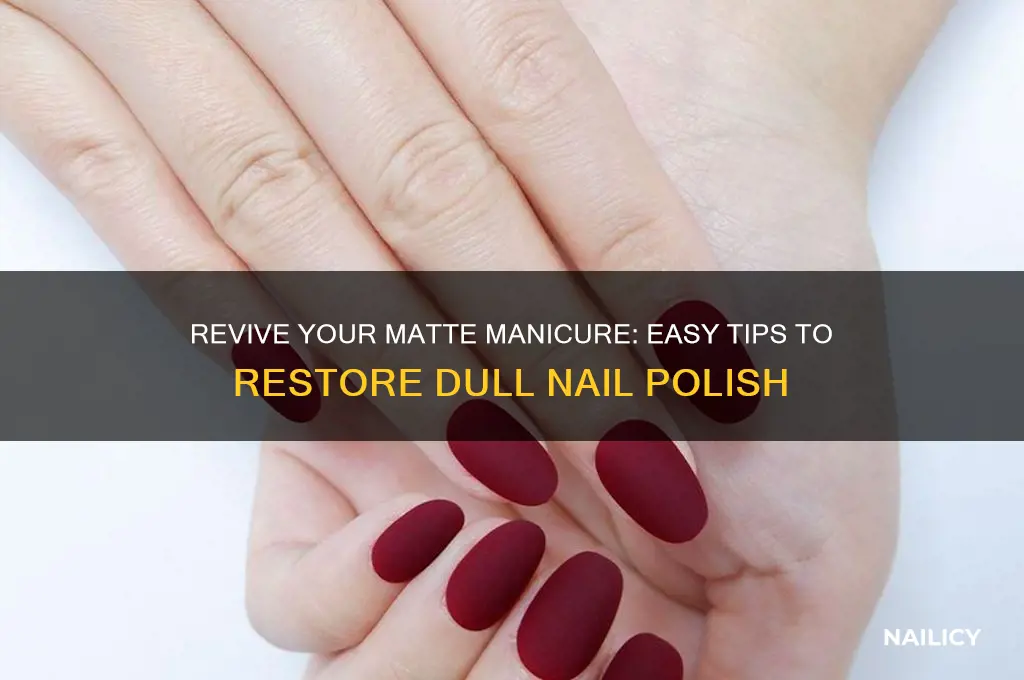 Revive Your Matte Manicure: Easy Tips To Restore Dull Nail Polish | Nailicy