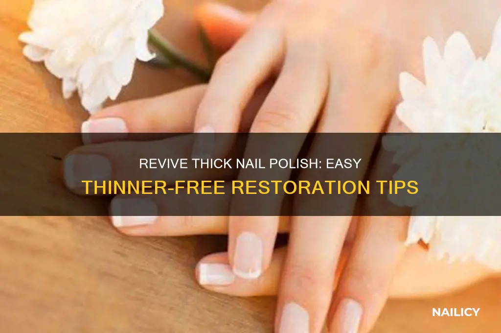 Revive Thick Nail Polish: Easy Thinner-Free Restoration Tips | Nailicy