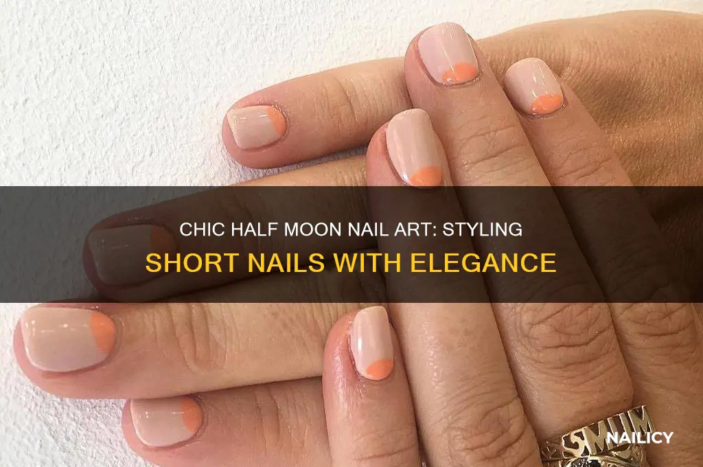 Chic Half Moon Nail Art: Styling Short Nails With Elegance | Nailicy