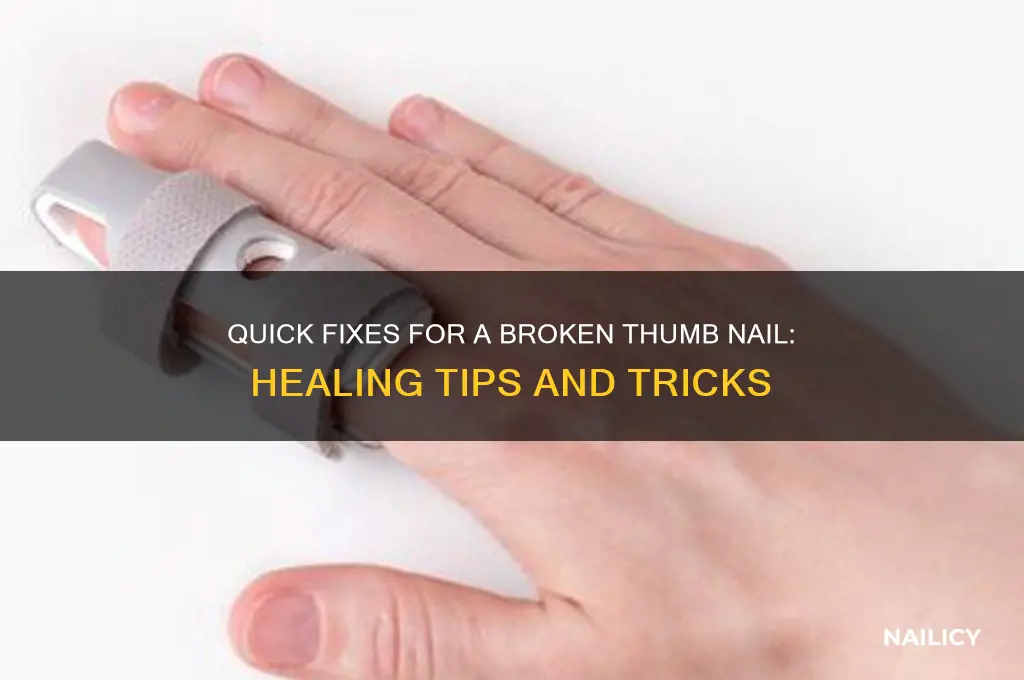 Quick Fixes For A Broken Thumb Nail: Healing Tips And Tricks | Nailicy