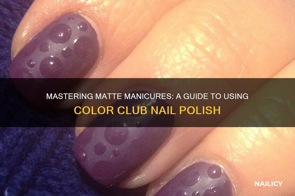 Mastering Matte Manicures: A Guide To Using Color Club Nail Polish ...