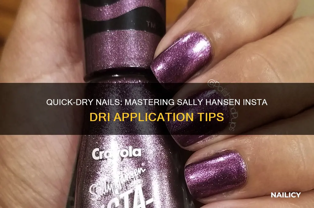 Quick-Dry Nails: Mastering Sally Hansen Insta Dri Application Tips ...