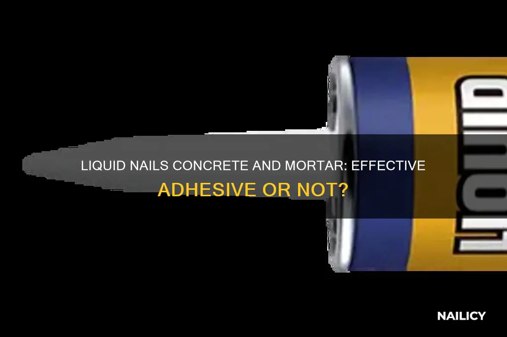 Liquid Nails Concrete And Mortar: Effective Adhesive Or Not? | Nailicy