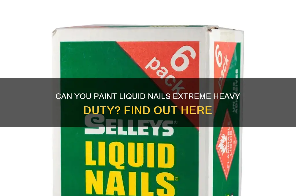 Can You Paint Liquid Nails Extreme Heavy Duty? Find Out Here | Nailicy