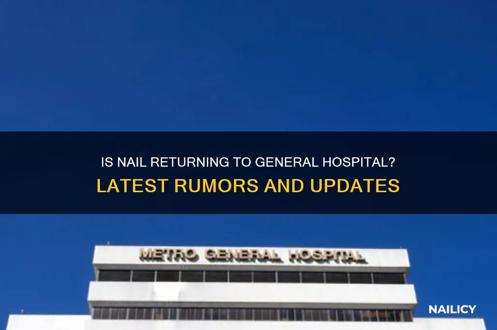 Is Nail Returning To General Hospital? Latest Rumors And Updates | Nailicy