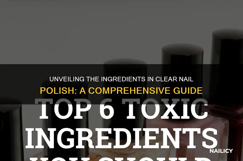 Unveiling The Ingredients In Clear Nail Polish: A Comprehensive Guide ...