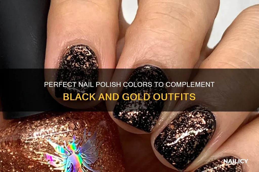 Perfect Nail Polish Colors To Complement Black And Gold Outfits | Nailicy
