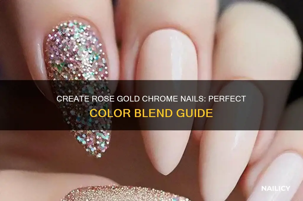 Create Rose Gold Chrome Nails: Perfect Color Blend Guide | Nailicy