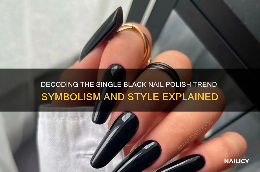 Decoding The Single Black Nail Polish Trend: Symbolism And Style ...