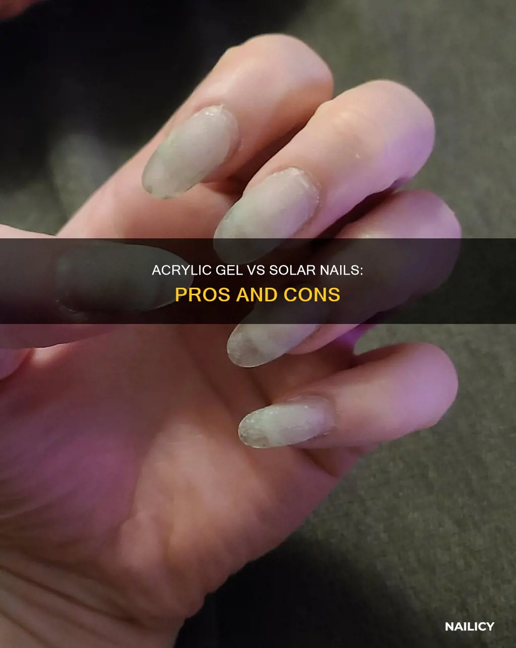 Acrylic Gel Vs Solar Nails: Pros And Cons | Nailicy