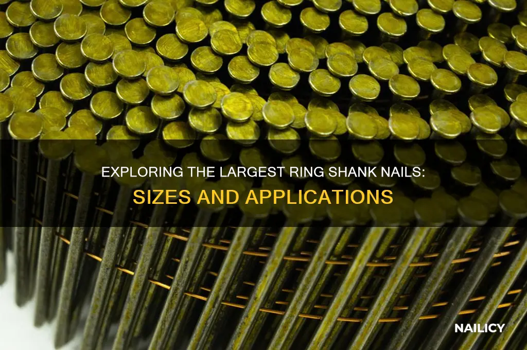 Exploring The Largest Ring Shank Nails: Sizes And Applications | Nailicy