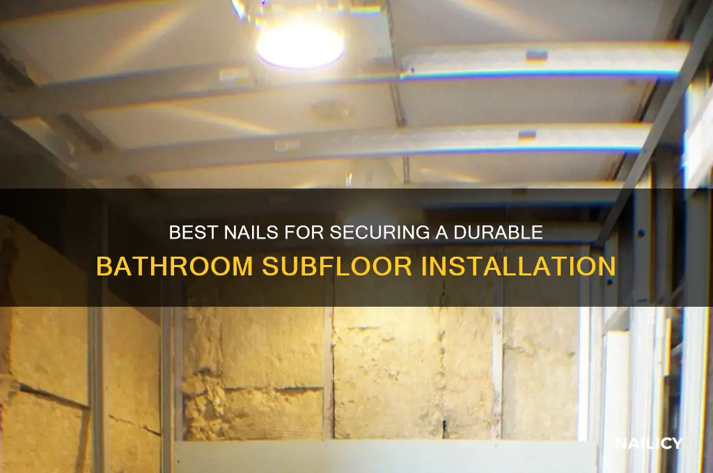 Best Nails For Securing A Durable Bathroom Subfloor Installation | Nailicy