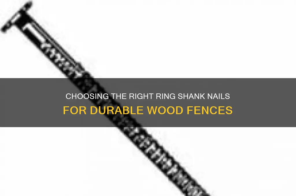 Choosing The Right Ring Shank Nails For Durable Wood Fences | Nailicy