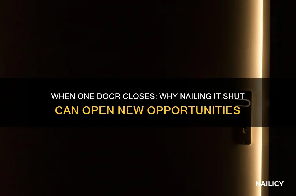 When One Door Closes: Why Nailing It Shut Can Open New Opportunities ...