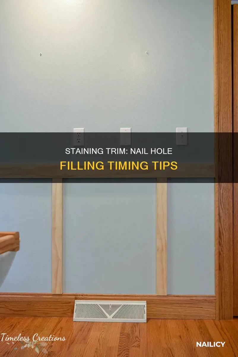 Staining Trim: Nail Hole Filling Timing Tips | Nailicy