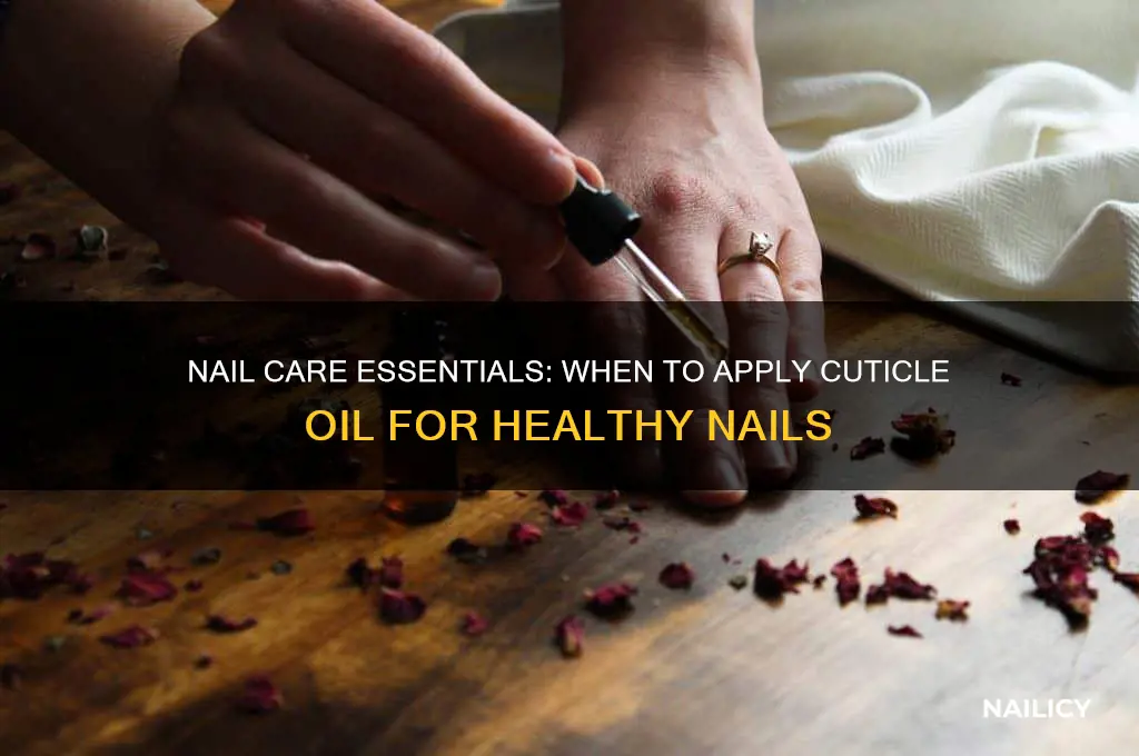 Nail Care Essentials: When To Apply Cuticle Oil For Healthy Nails | Nailicy