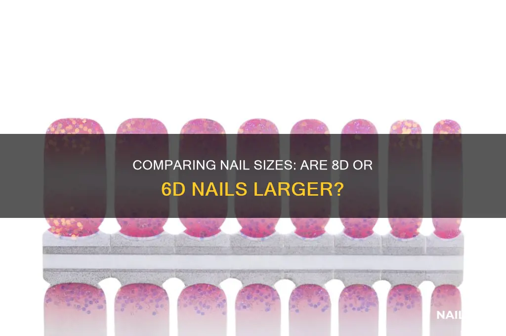 Comparing Nail Sizes: Are 8D Or 6D Nails Larger? | Nailicy