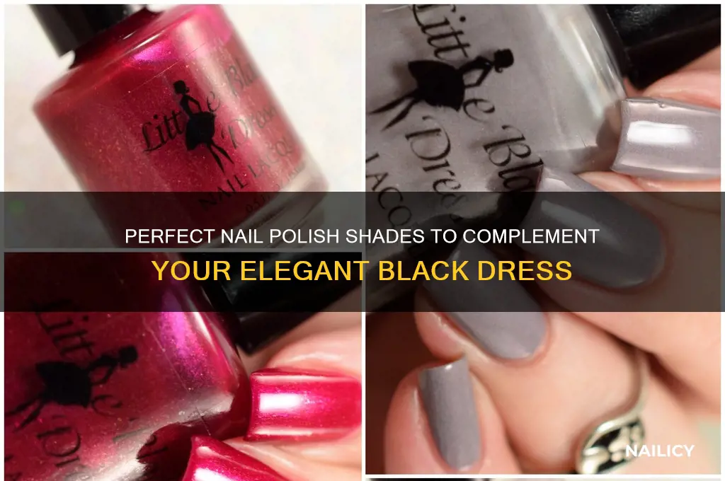 Perfect Nail Polish Shades To Complement Your Elegant Black Dress | Nailicy