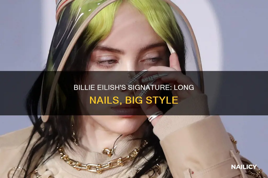 Billie Eilish's Signature: Long Nails, Big Style | Nailicy