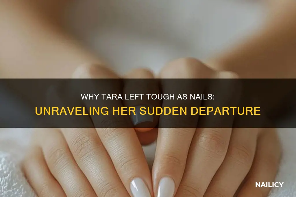Why Tara Left Tough As Nails: Unraveling Her Sudden Departure | Nailicy