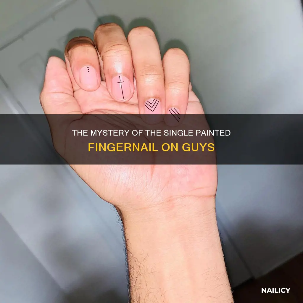 The Mystery Of The Single Painted Fingernail On Guys | Nailicy