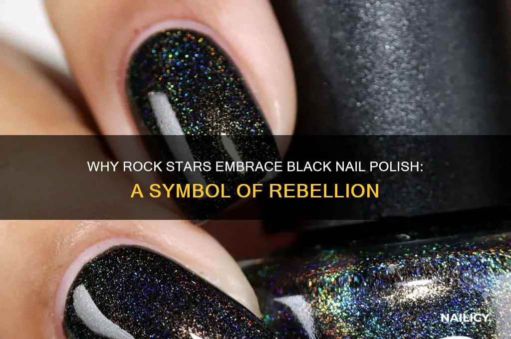 Why Rock Stars Embrace Black Nail Polish: A Symbol Of Rebellion | Nailicy