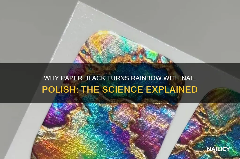 Why Paper Black Turns Rainbow With Nail Polish: The Science Explained ...