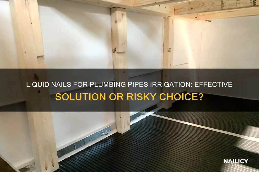 Liquid Nails For Plumbing Pipes Irrigation: Effective Solution Or Risky ...